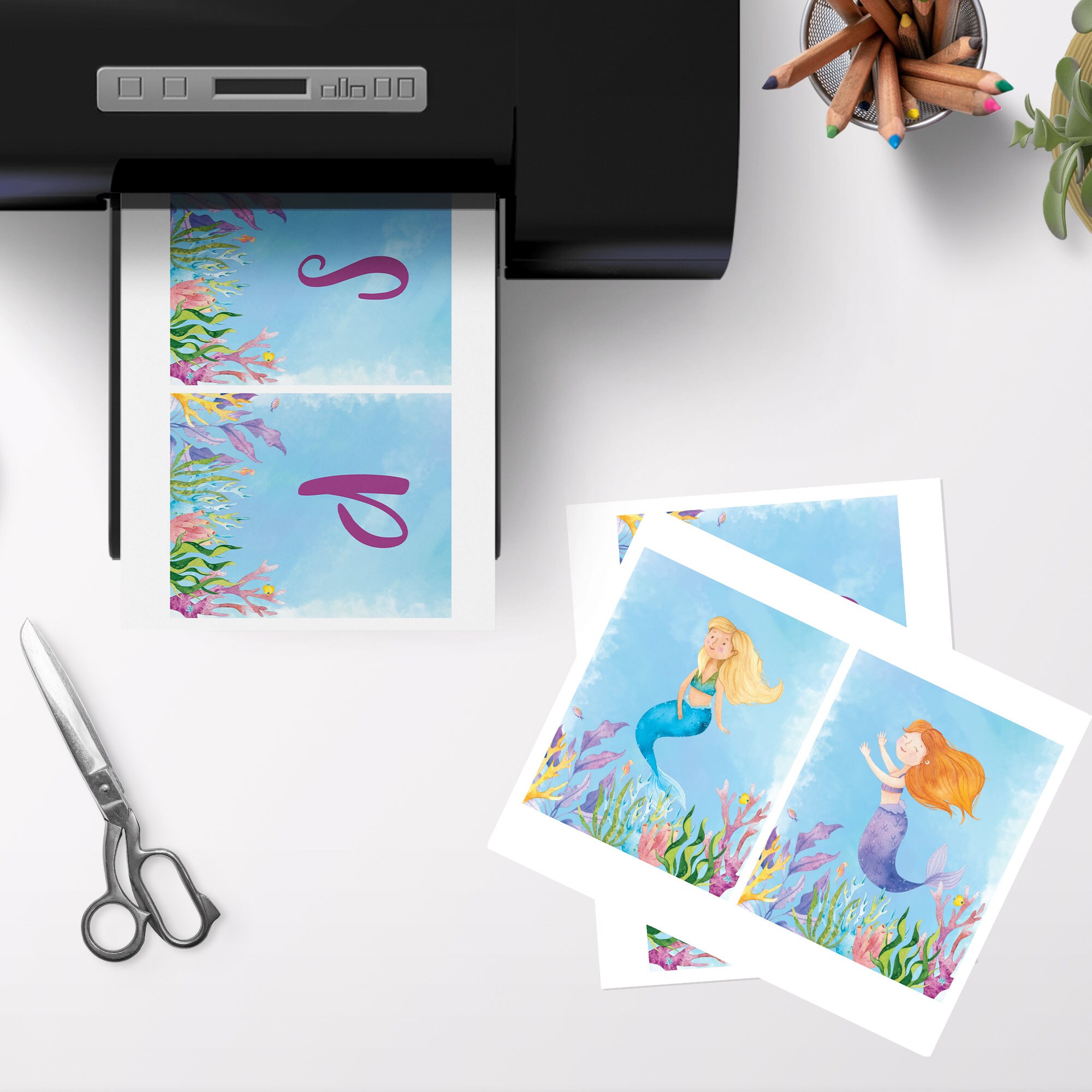 Mermaid Splish Splash Banner - Digital Birthday Supplies – Mermaids ...