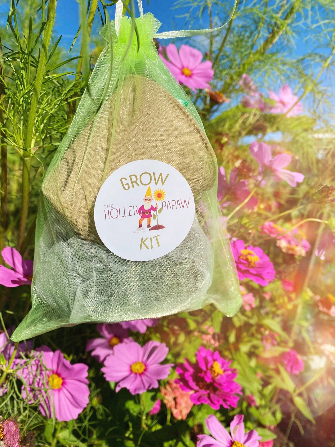 Indoor Flower Grow Kit Gift Set - Organic Heirloom Seeds! - Papaw's ...