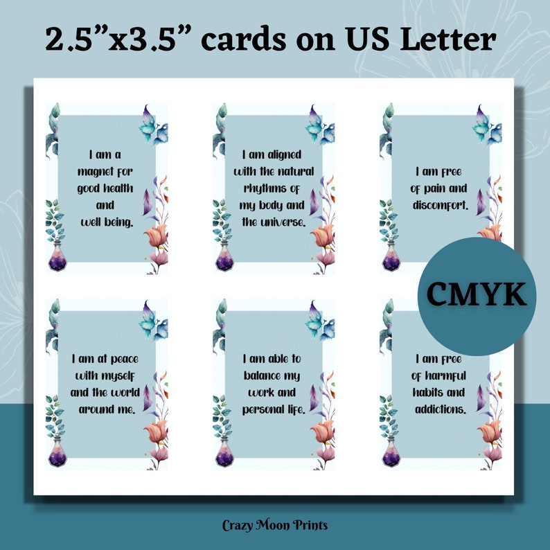 100 Digital Affirmation Cards for Positive Health - Etsy