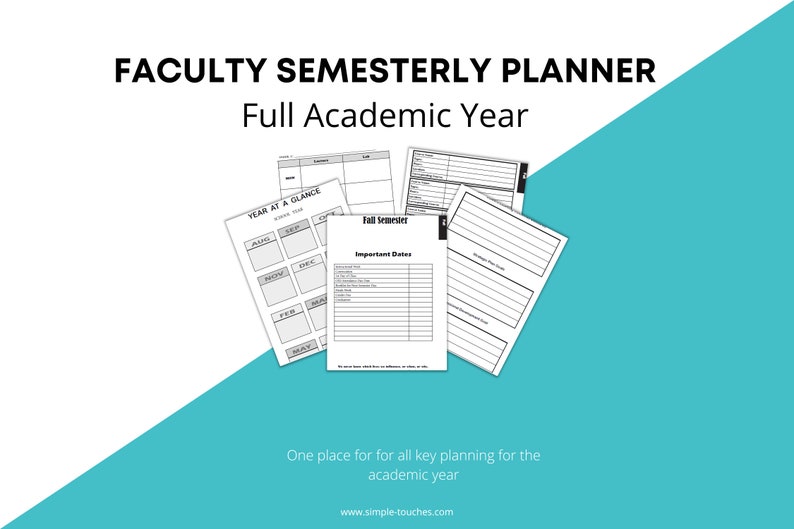 Printable Faculty Semesterly Planner - Etsy
