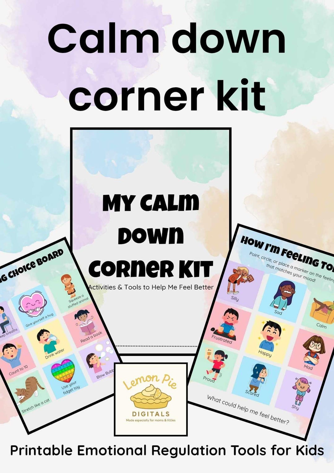 Printable Calm Down Corner Kit | Kids Emotional Regulation (PDF ...