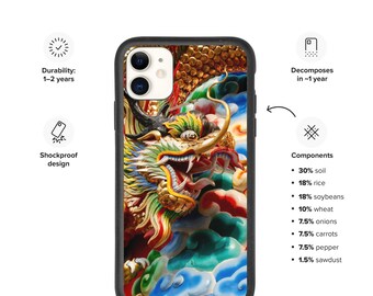 Black and Red Dragon Phone Case - Etsy