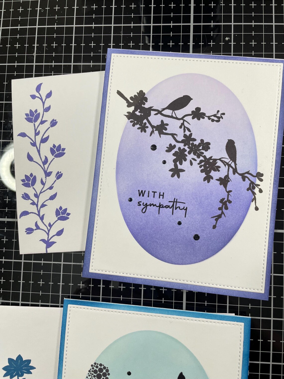 Handcrafted Inkblended Sympathy Cards With Envelopes - Set of 2 - Etsy