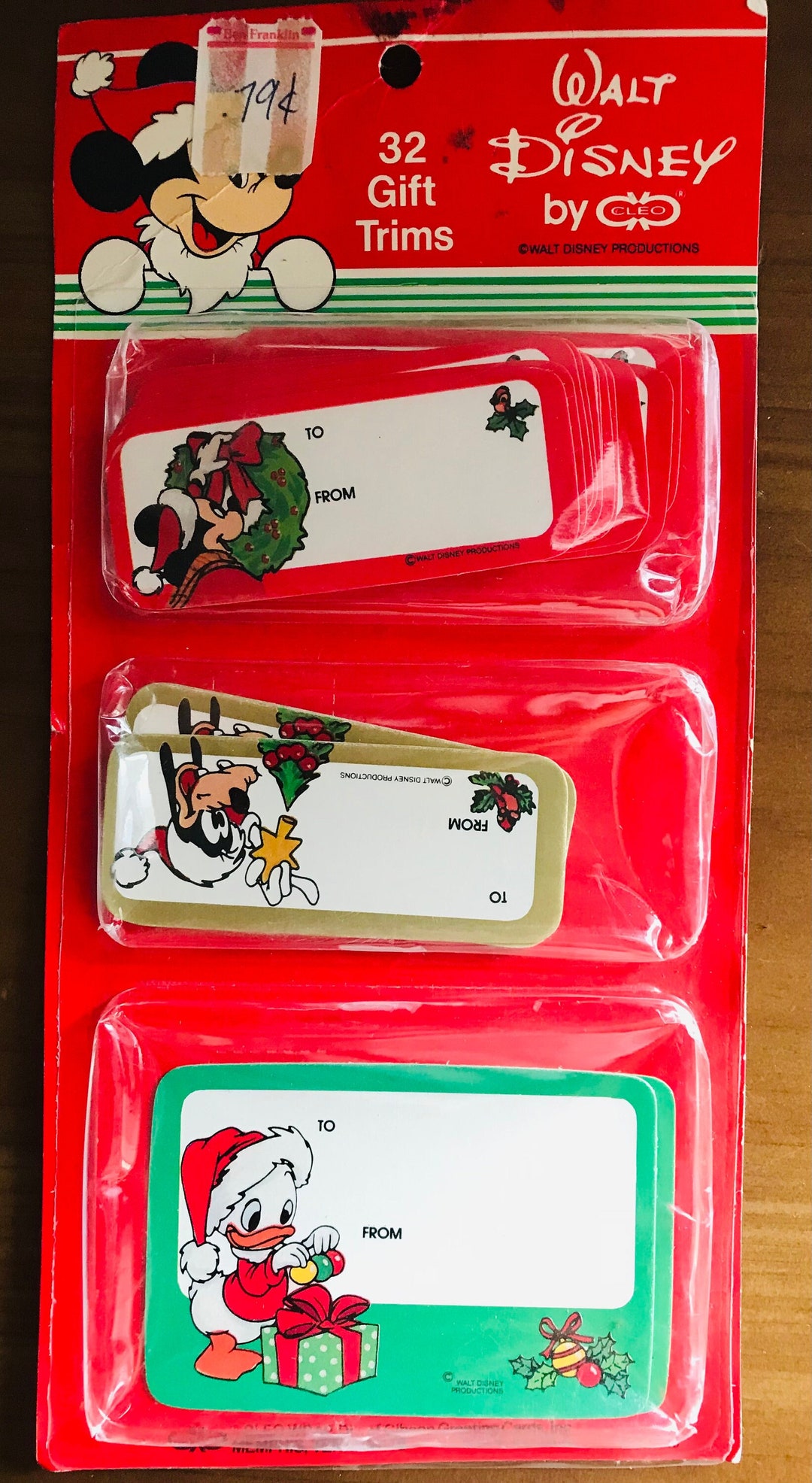 Vintage Walt Disney Christmas Gift Tags - Etsy