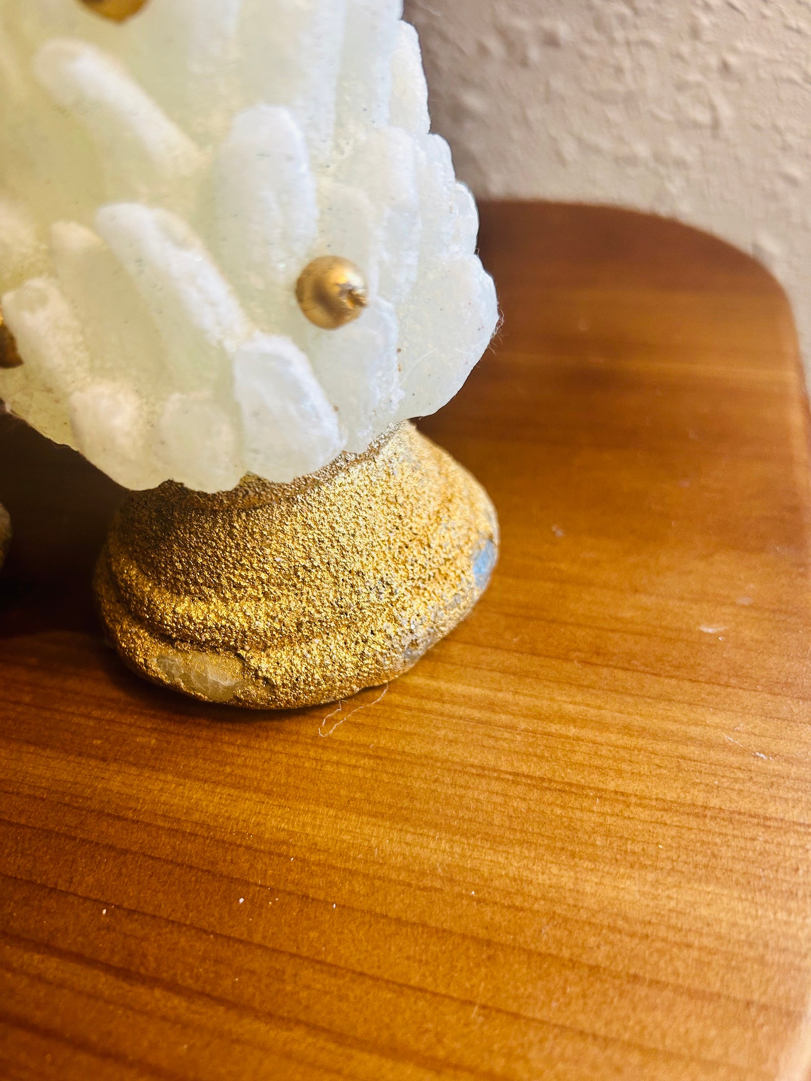 Set of 2 Vintage White Christmas Tree Candles, Gold Adornments - Etsy