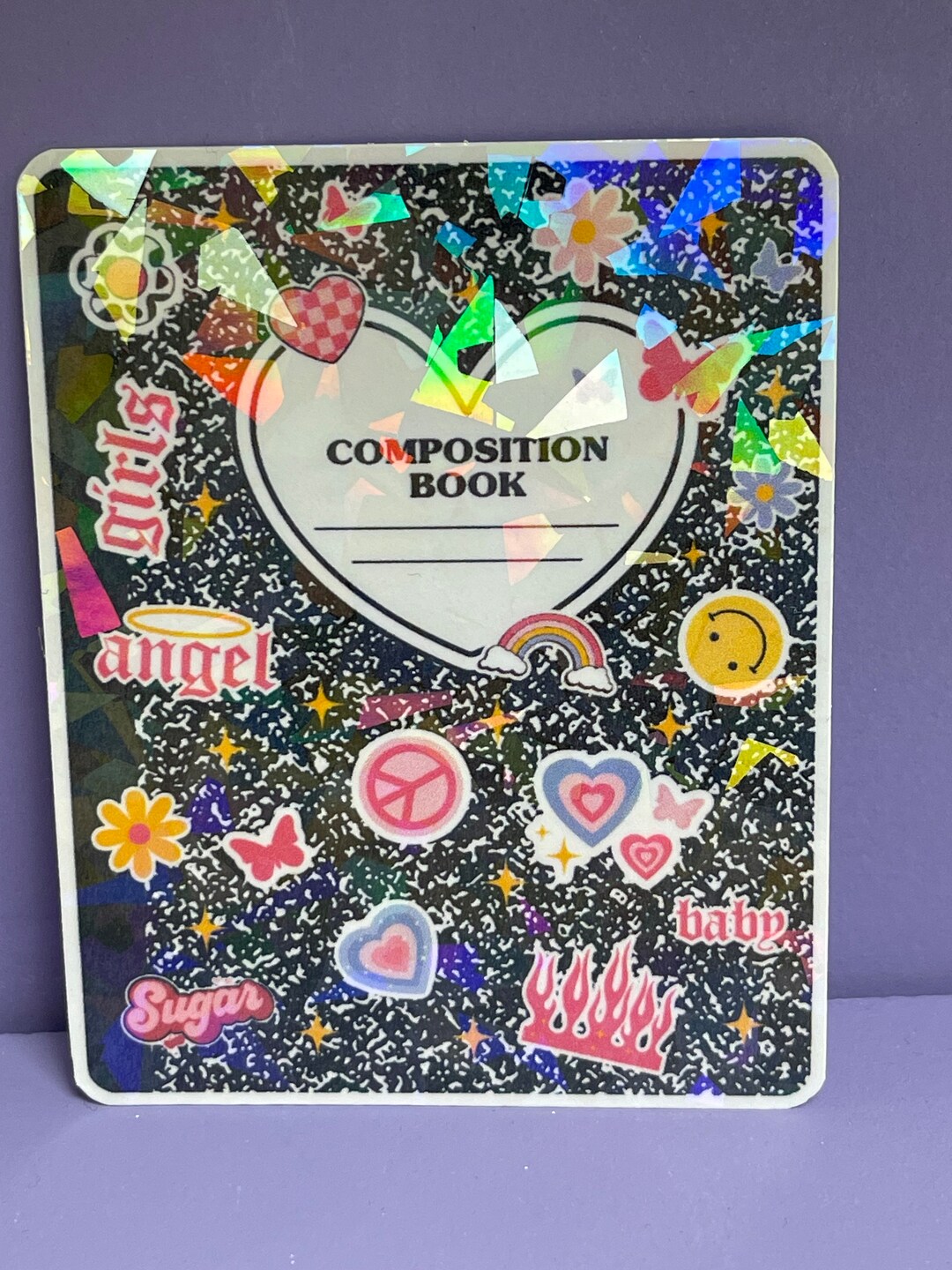 2000's Composition Notebook Sticker L Retro Sticker L Girly Sticker L ...