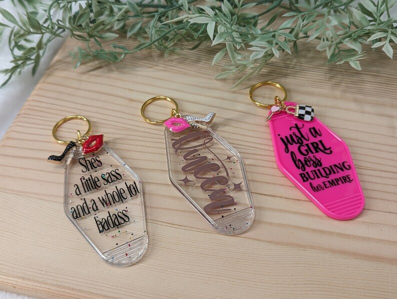 Girl Boss Motel Keychain: Empowering Car Key Accessory With Charm - Etsy