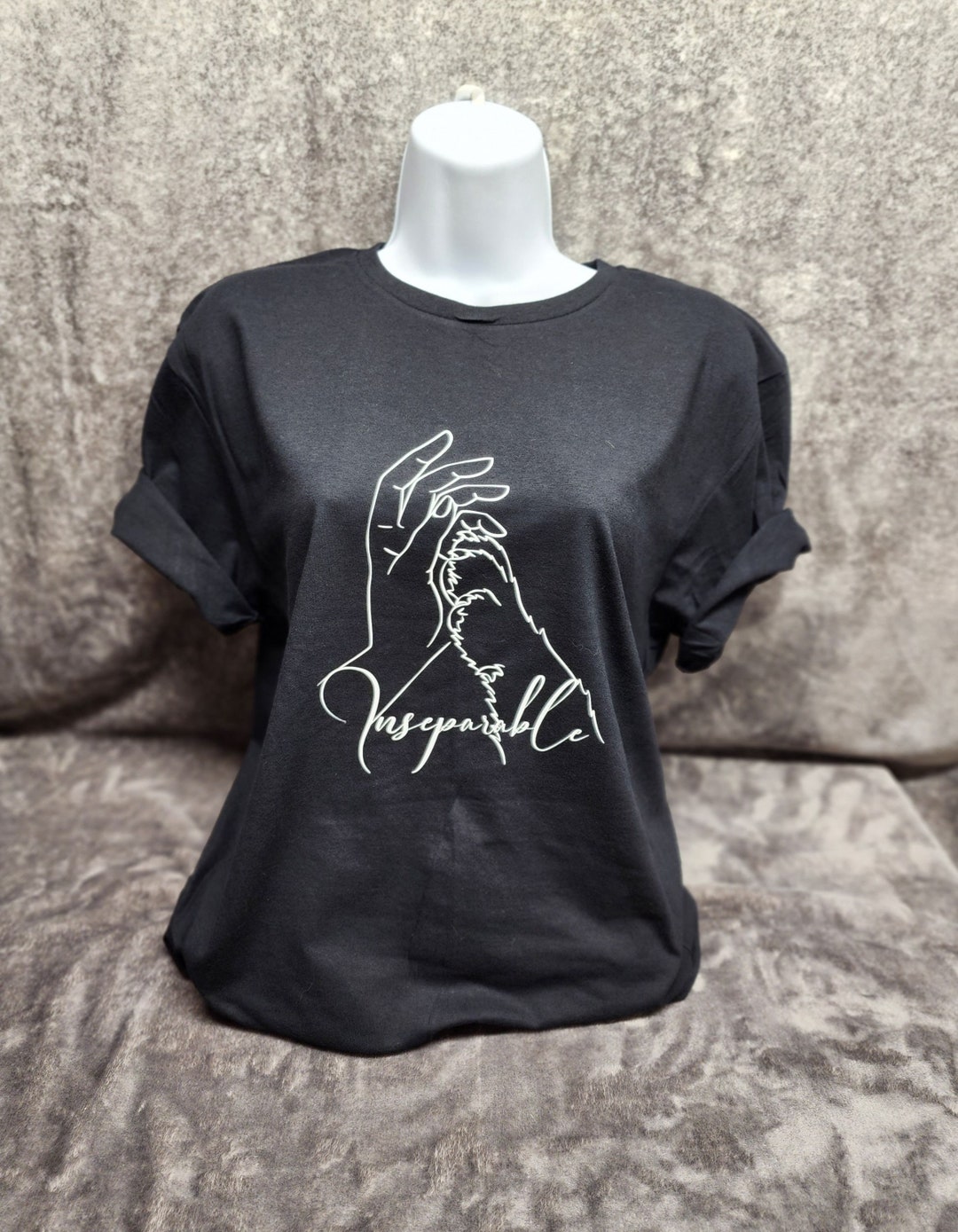 Inseparable Dog Paw and Human Hand Shirt, Love for Dogs Shirt, Adorable ...