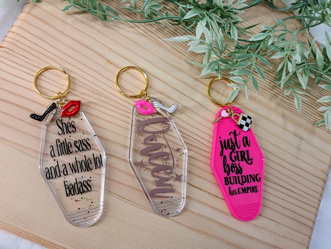 Girl Boss Motel Keychain: Empowering Car Key Accessory With Charm - Etsy