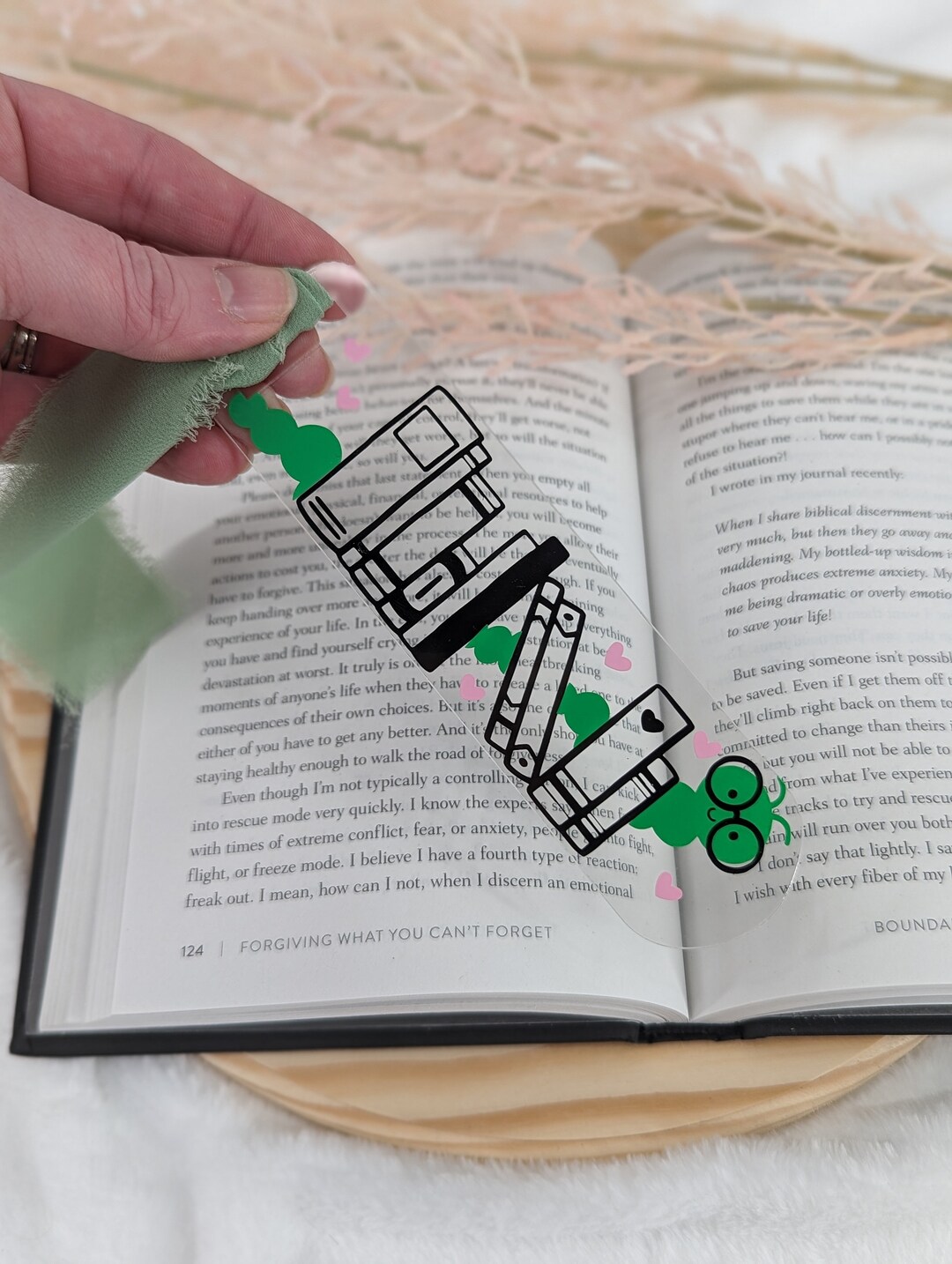 Bookworm Bookmark Acrylic Book Mark Gift for Book Lover Book Page ...