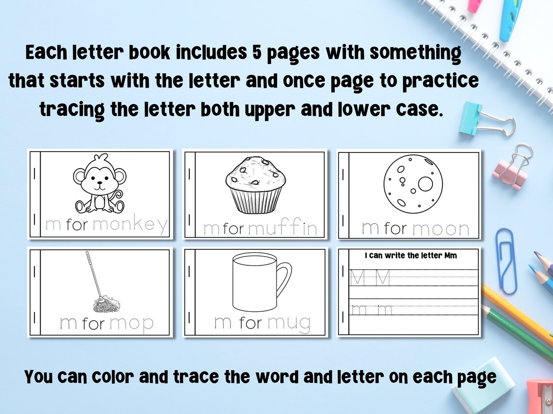 ABC Book, Alphabet Book, ABC, Alphabet, Letters, Alphabet Mini Book ...