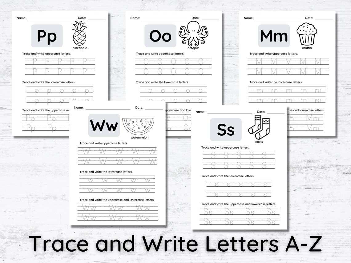 Alphabet Activities, ABC Worksheet, Letters A-Z, Learning Letters ...