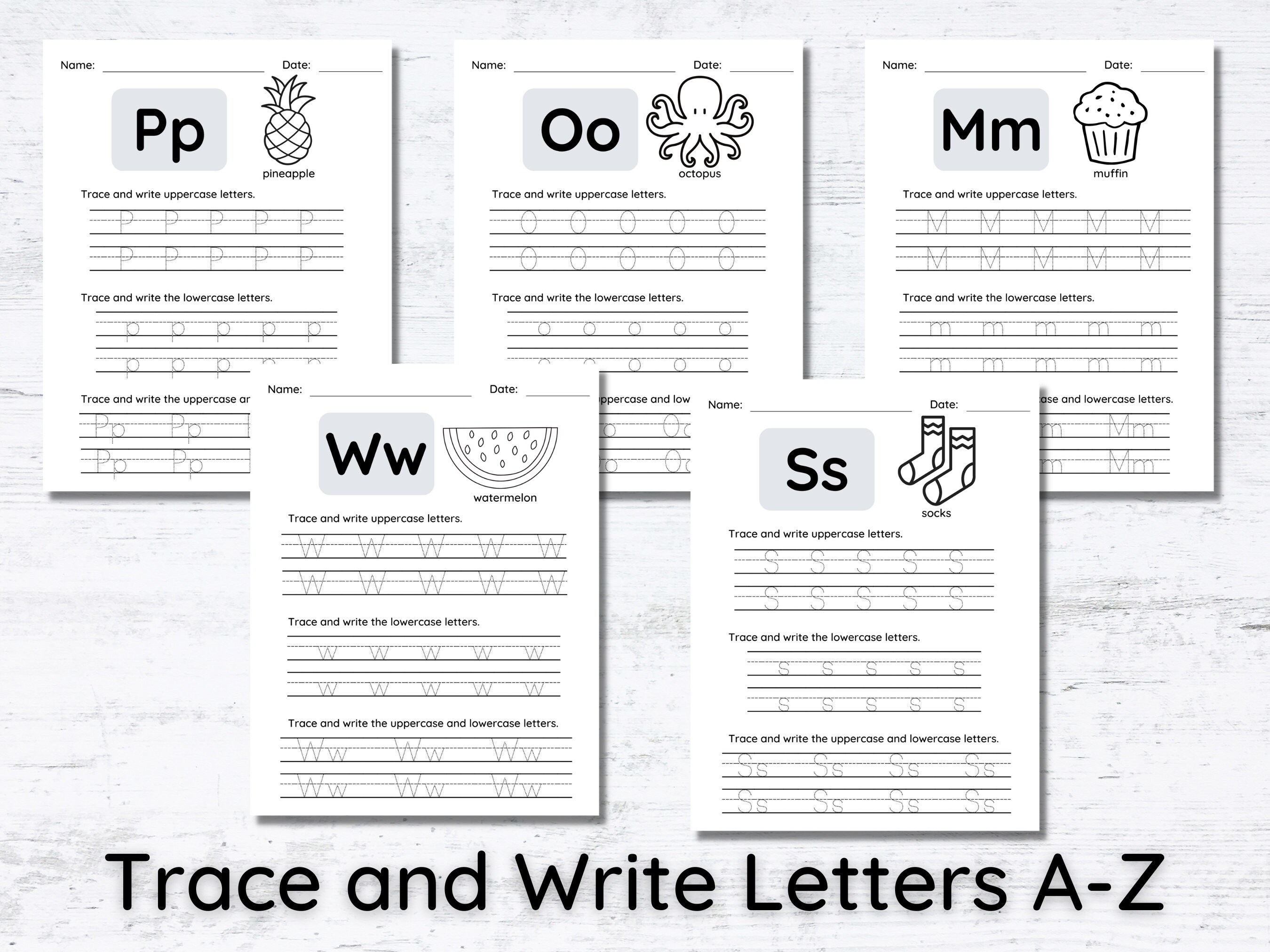 Alphabet Activities, ABC Worksheet, Letters A-Z, Learning Letters ...