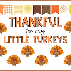 Thankful for My Little Turkeys Bulletin Board Kit, Bulletin Board Kit ...