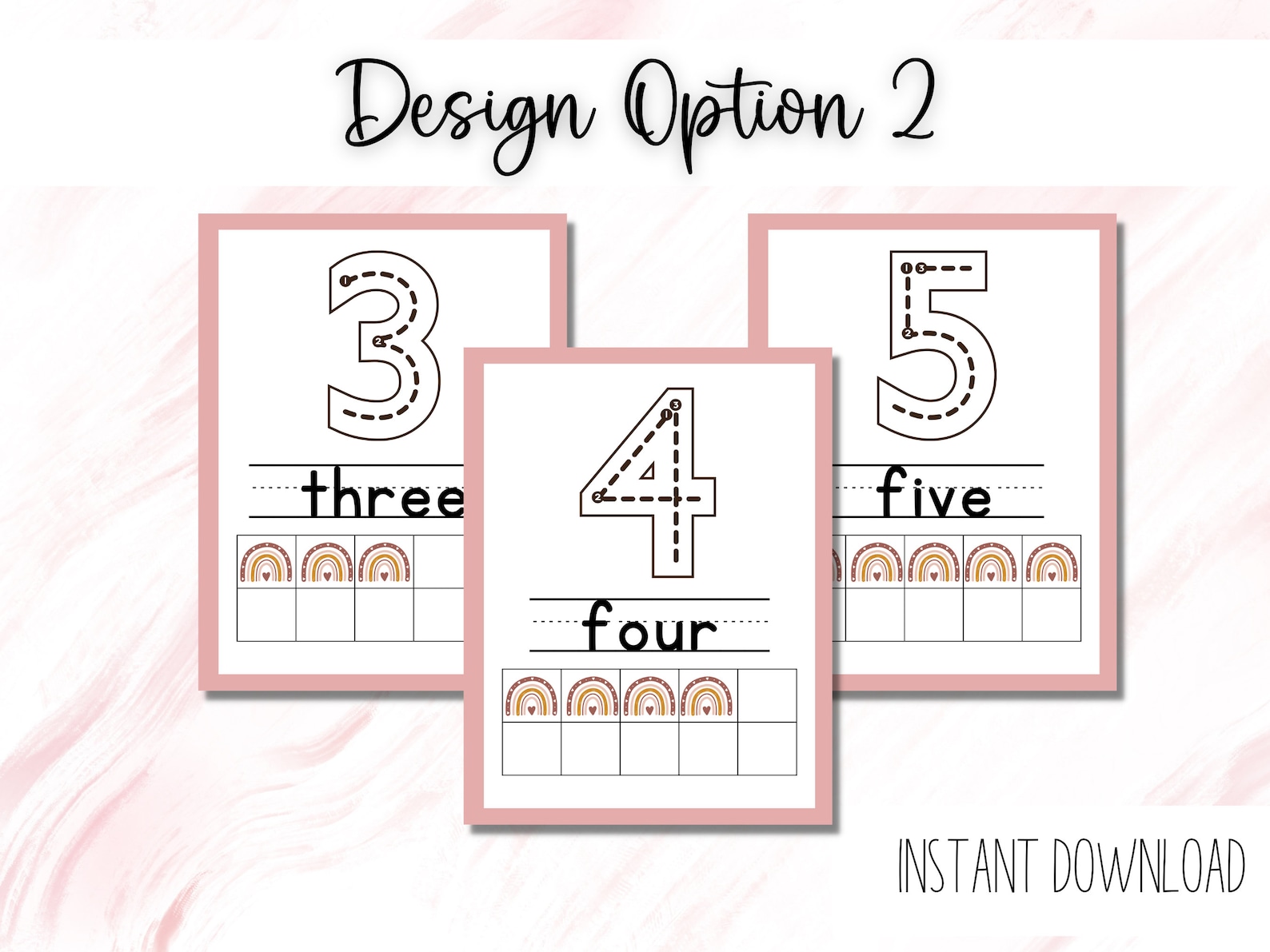 Boho Rainbow Number Posters, Ten Frames, Neutral Rainbow Classroom ...