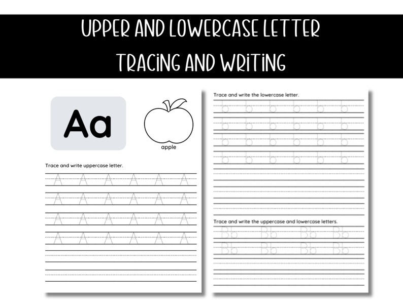 Alphabet Tracing Sheets Digital Download | Educational Printable for ...