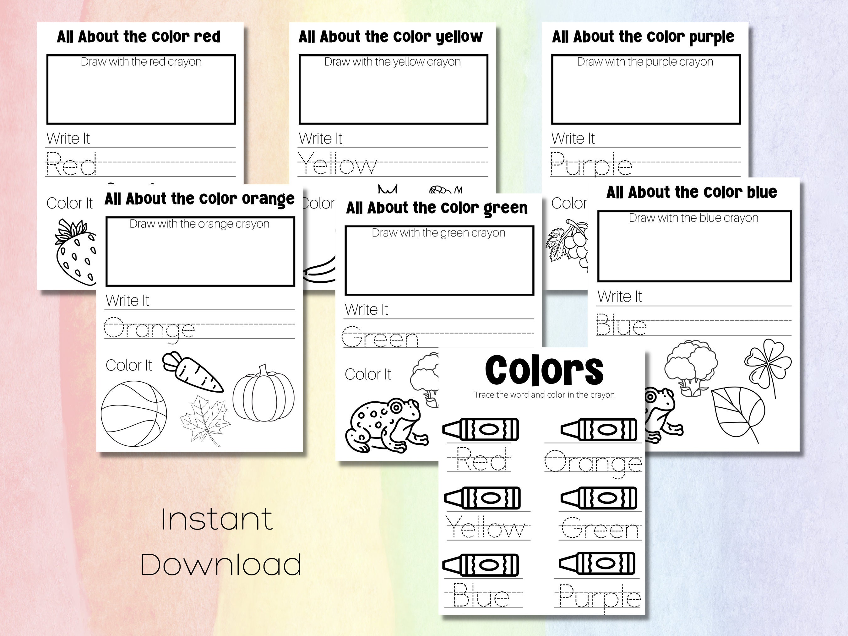 All About Colors, Coloring Pages, Coloring, Colors, Printable ...