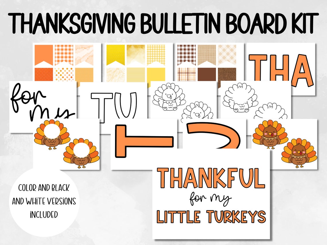 Thankful for My Little Turkeys Bulletin Board Kit, Bulletin Board Kit ...