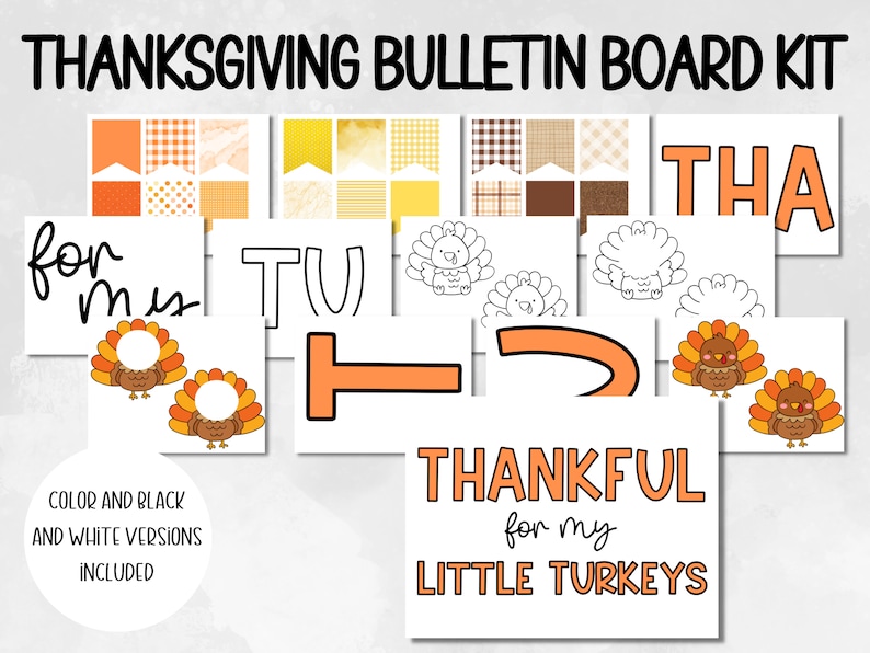 Thankful for My Little Turkeys Bulletin Board Kit, Bulletin Board Kit ...