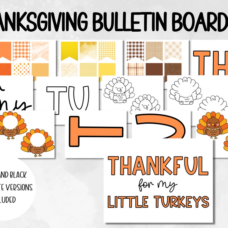 Turkey Bulletin Board - Etsy