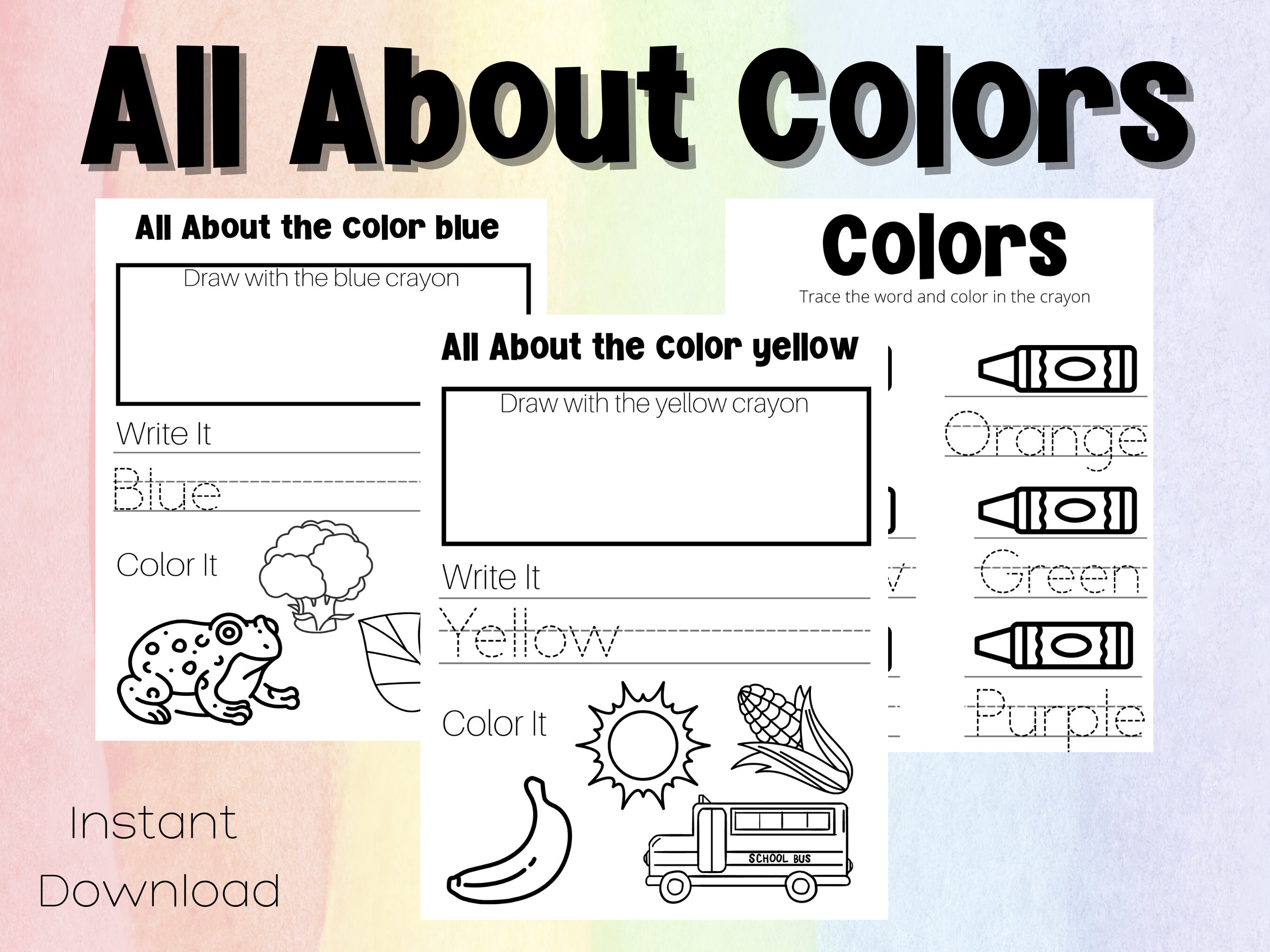 All About Colors, Coloring Pages, Coloring, Colors, Printable ...