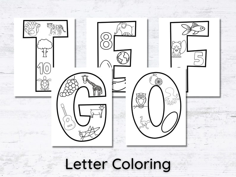 26 Printable Alphabet Coloring Pages, Coloring Page, Preschool ...