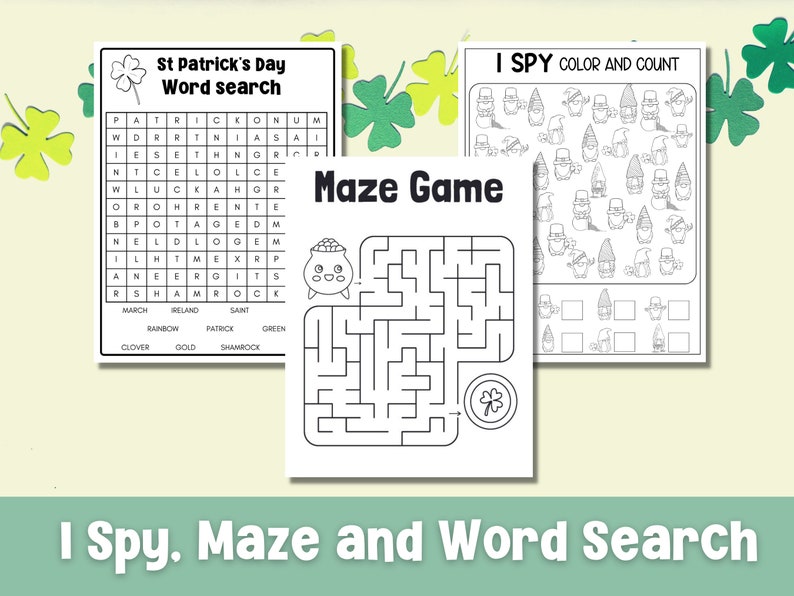 St. Patrick's Day Activity, Coloring Activity, St. Patrick's Day ...