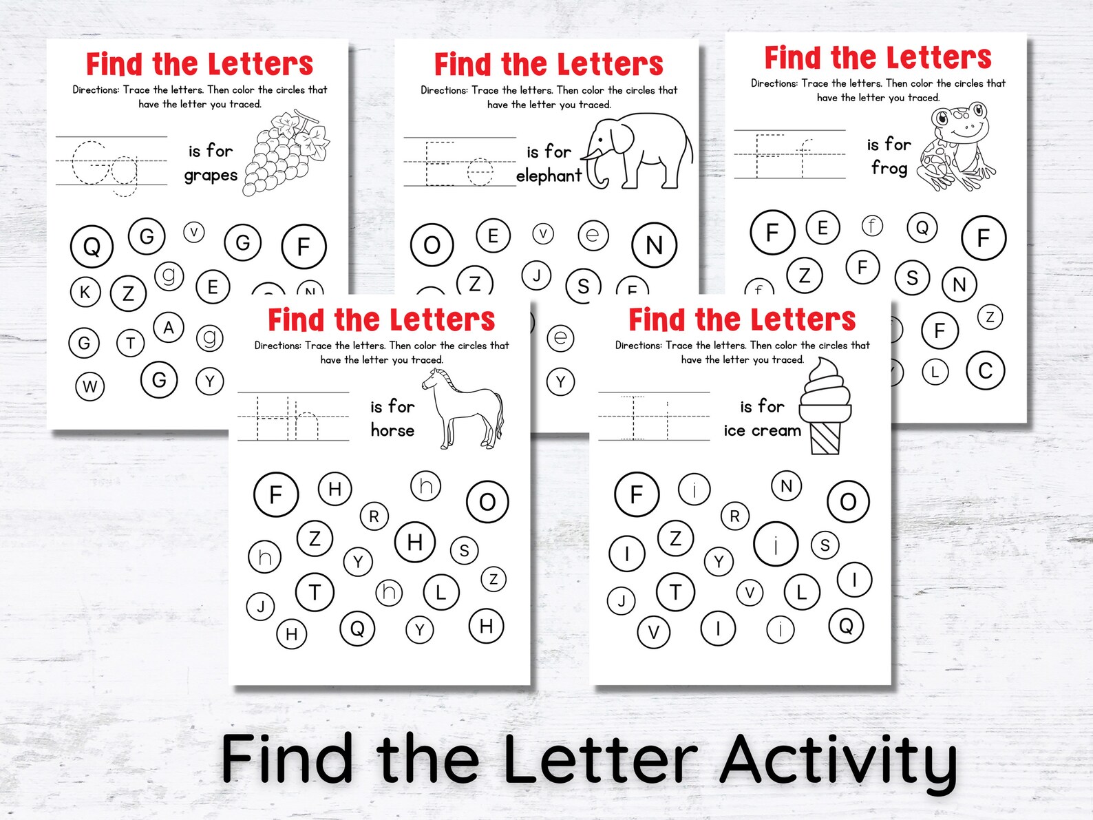 Alphabet Activities, ABC Worksheet, Letters A-Z, Learning Letters ...