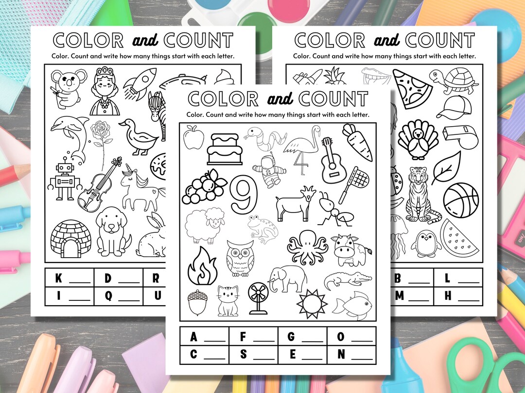 I Spy, I Spy Letters, Color and Count, Alphabet, Beginning Letter ...