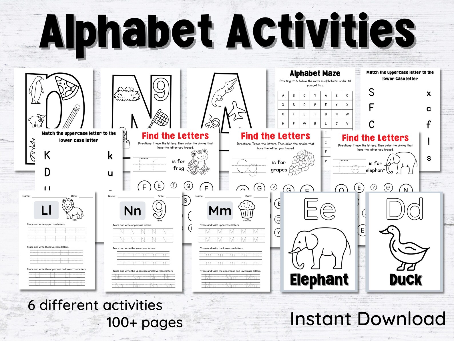 Alphabet Activities, ABC Worksheet, Letters A-Z, Learning Letters ...