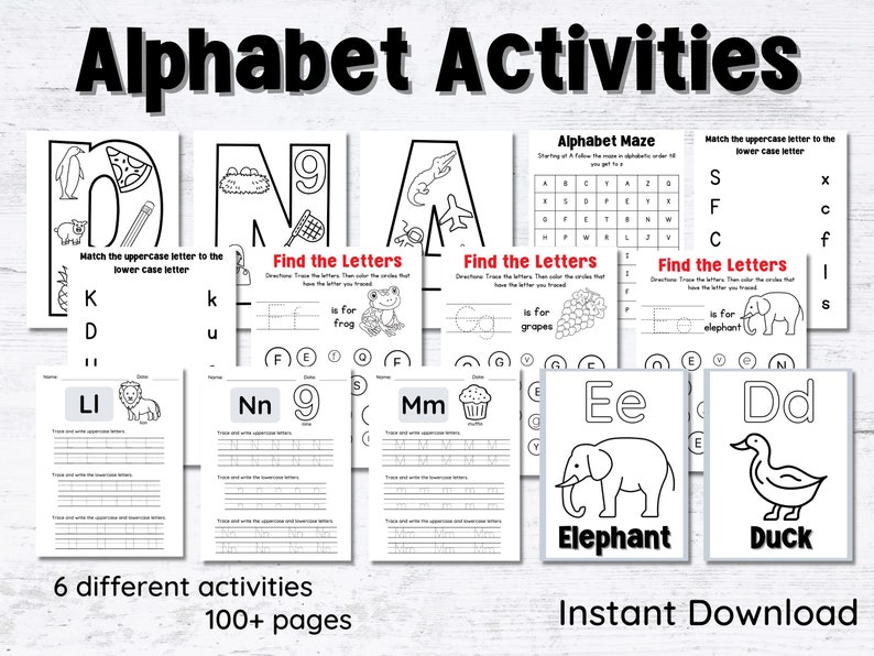 Alphabet Activities, ABC Worksheet, Letters A-Z, Learning Letters ...