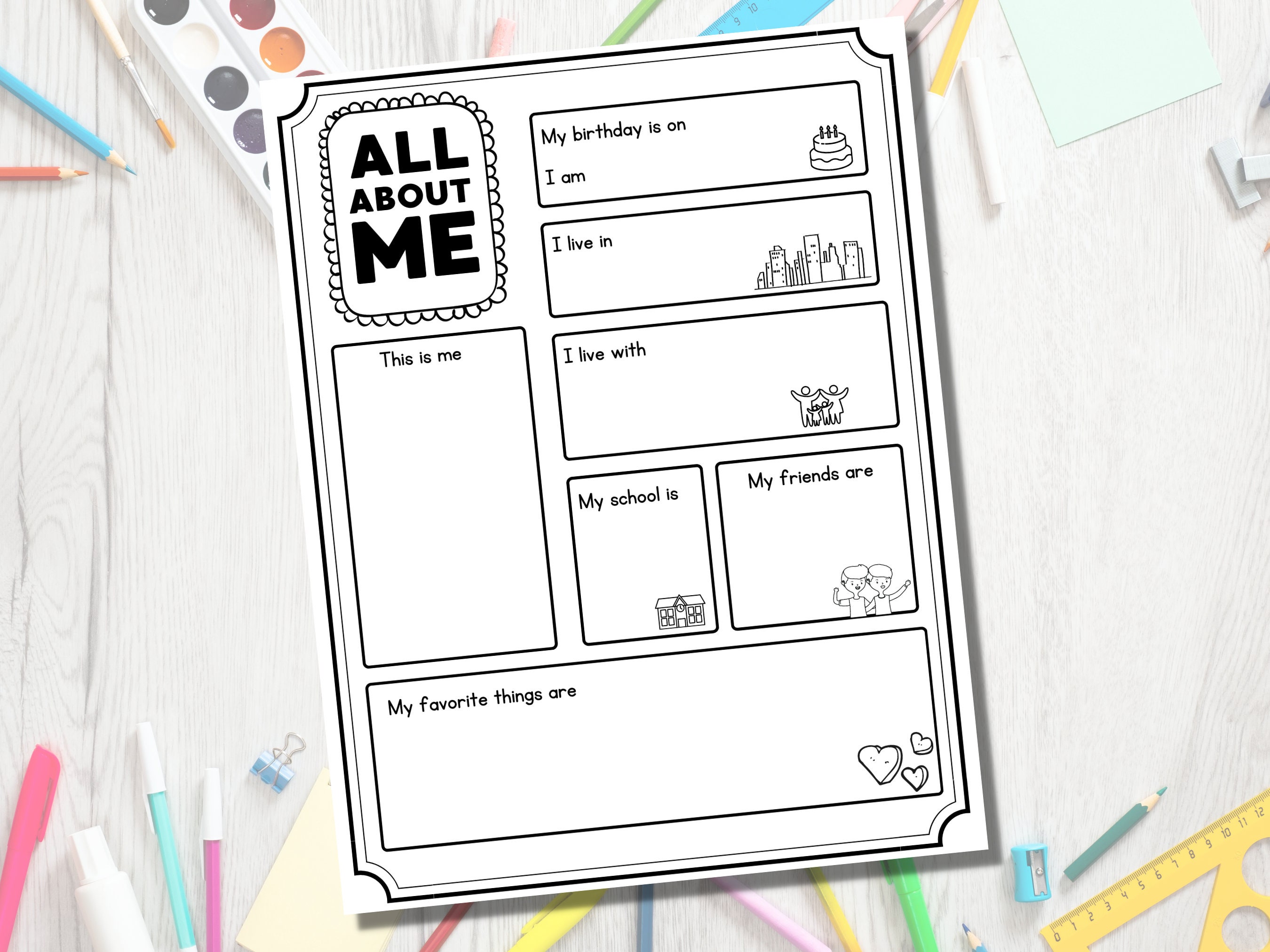 Printable Back to School Activity, Back to School, Instant Download ...
