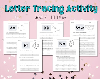 Letters A to Z, Alphabet Worksheets, Tracing, Early Education, Animals ...