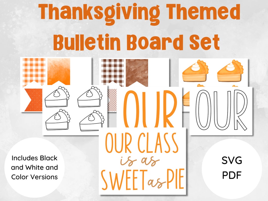 Thanksgiving Bulletin Board, Classroom Bulletin Board, Digital Download ...