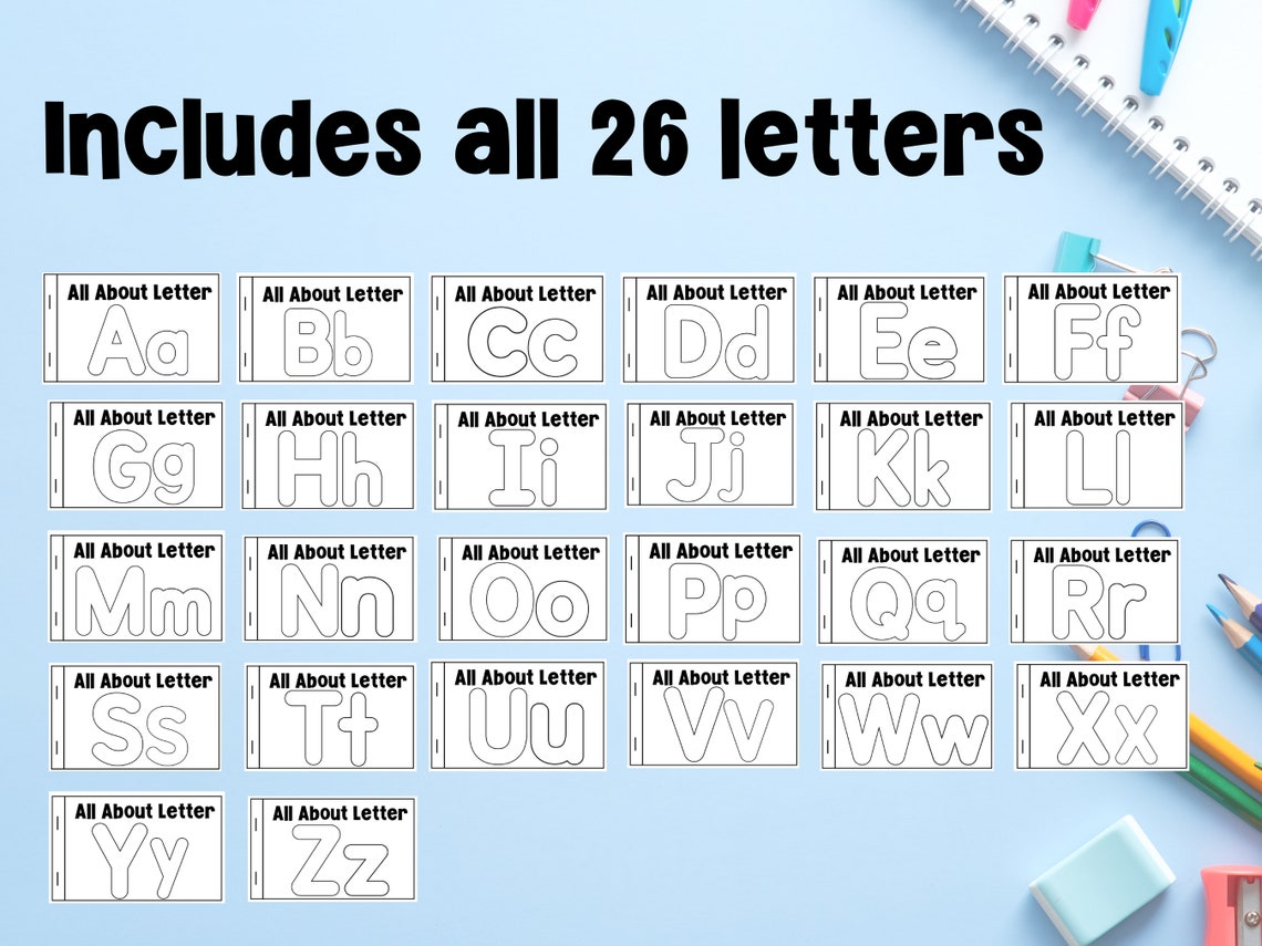 ABC Book, Alphabet Book, ABC, Alphabet, Letters, Alphabet Mini Book ...