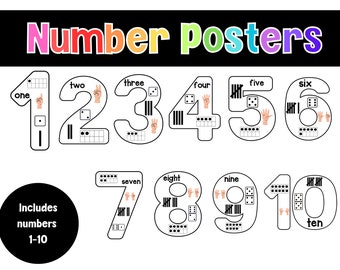 PRINTABLE CUT NUMBERS 1-20 - Etsy
