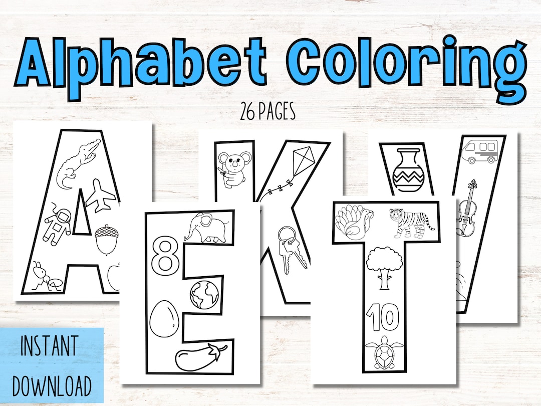 26 Printable Alphabet Coloring Pages, Coloring Page, Preschool ...