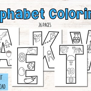 26 Printable Alphabet Coloring Pages, Coloring Page, Preschool ...