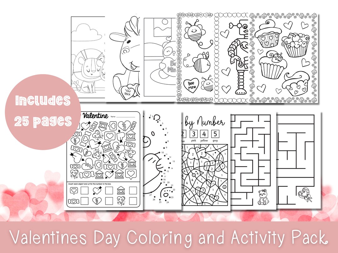 Valentines Day Activity, Valentines Day Coloring, Coloring Activity ...