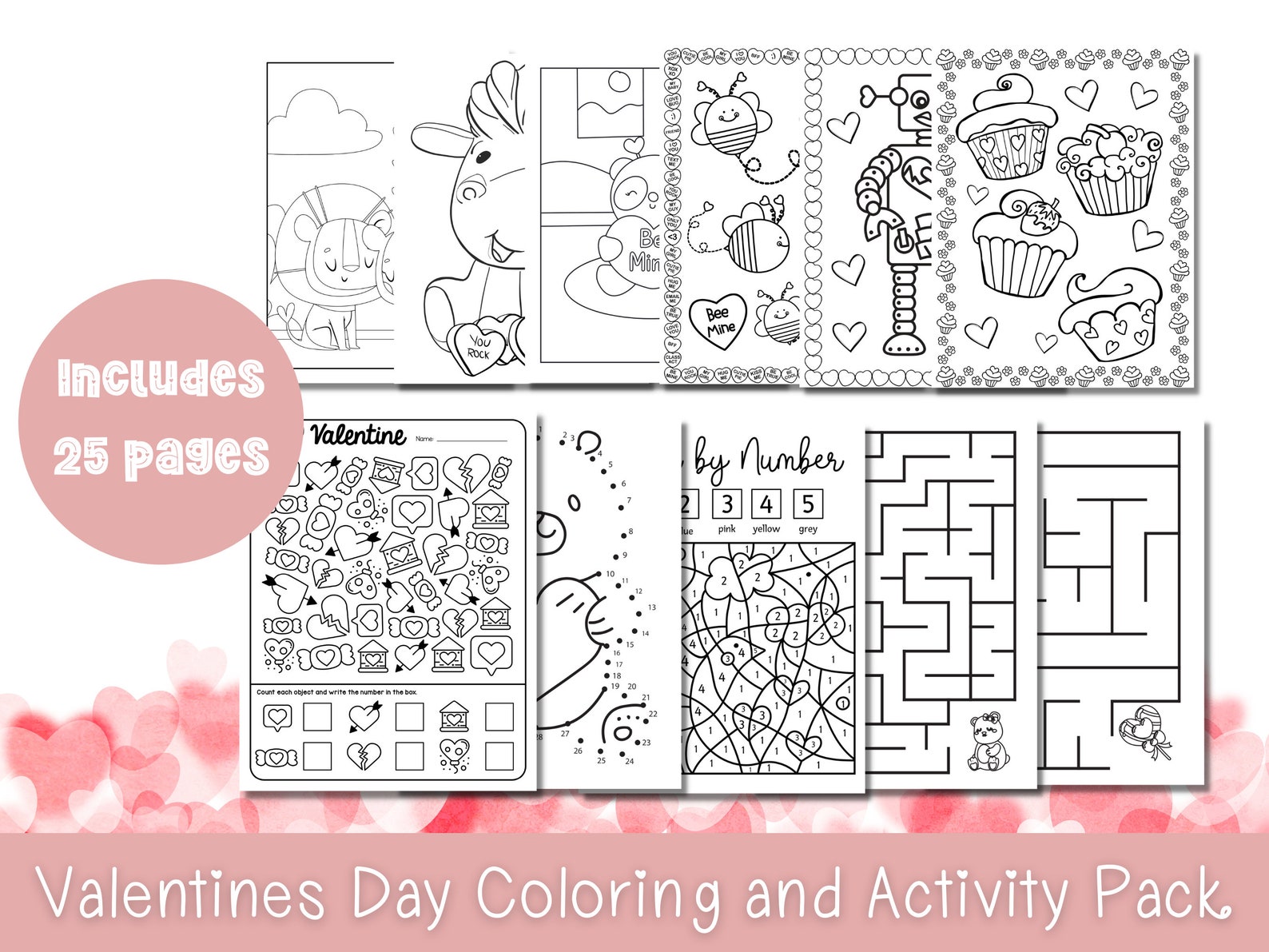 Valentines Day Activity, Valentines Day Coloring, Coloring Activity ...