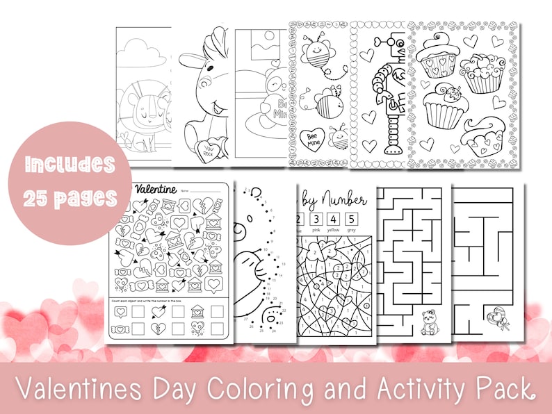 Valentines Day Activity, Valentines Day Coloring, Coloring Activity ...