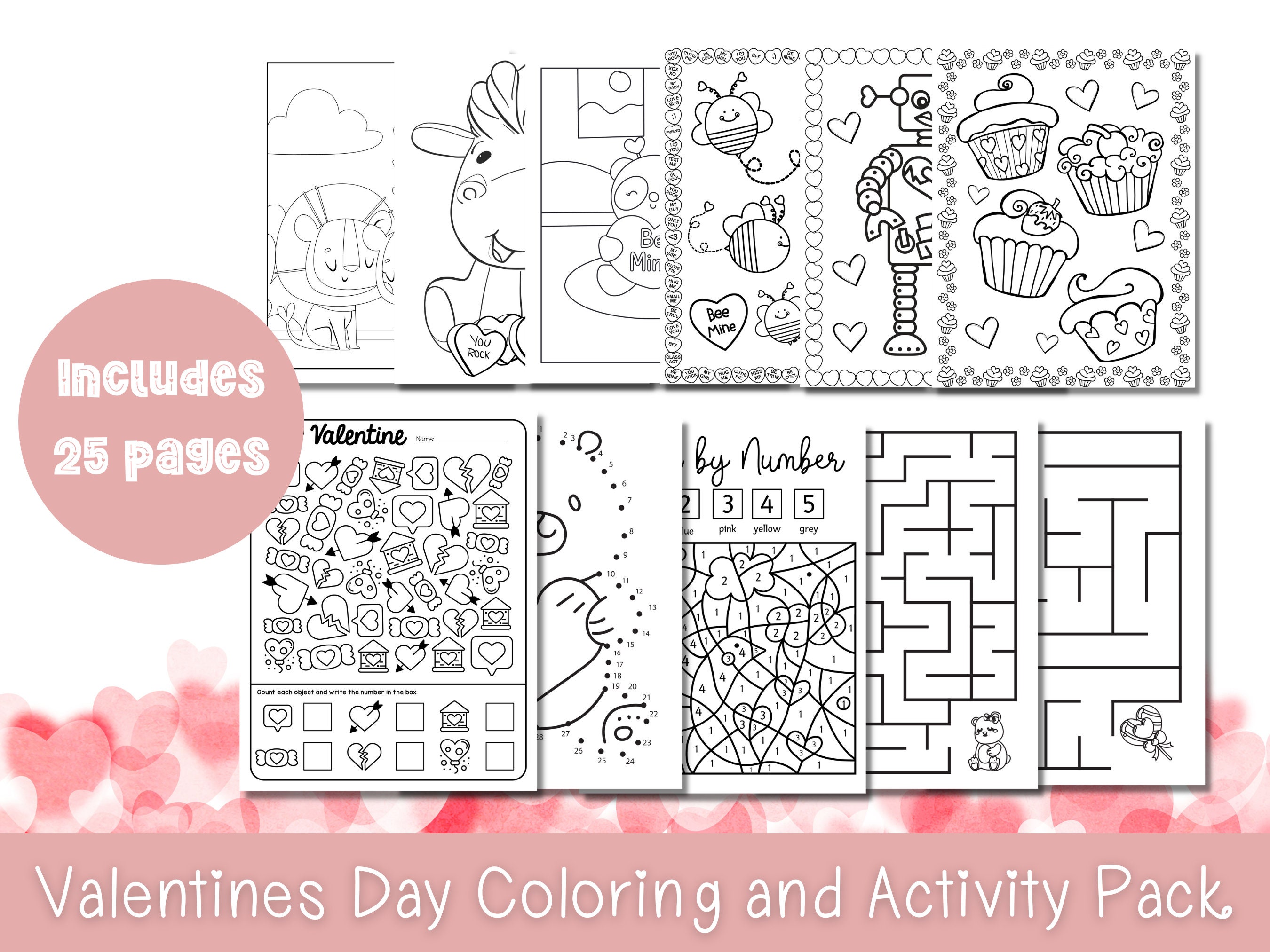 Valentines Day Activity, Valentines Day Coloring, Coloring Activity ...