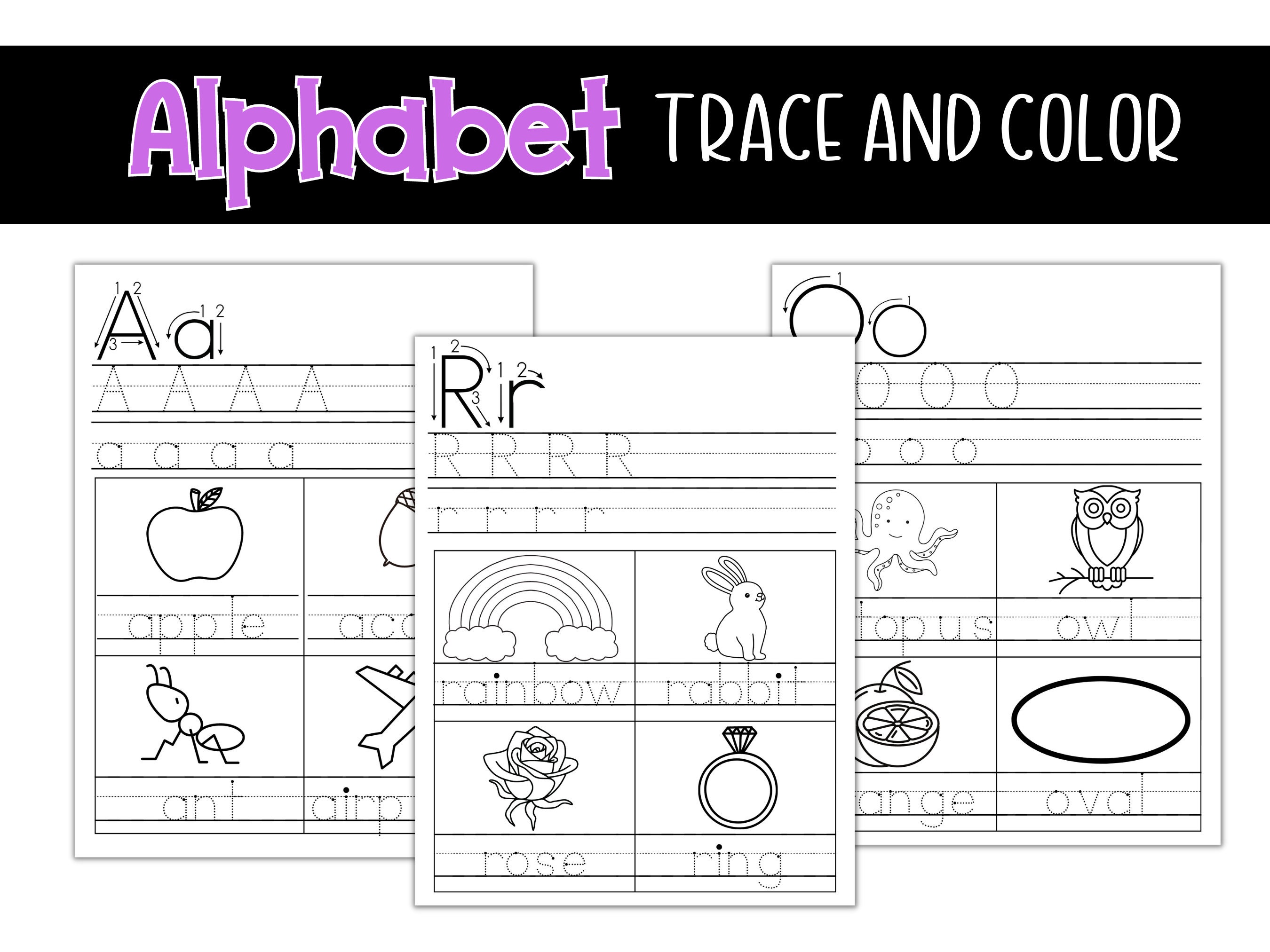 Alphabet Tracing, Tracing Letters, ABC, Alphabet, Preschool Activities ...