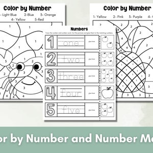 1-10, Number Tracing, Preschool Worksheet Printable, Handwriting ...