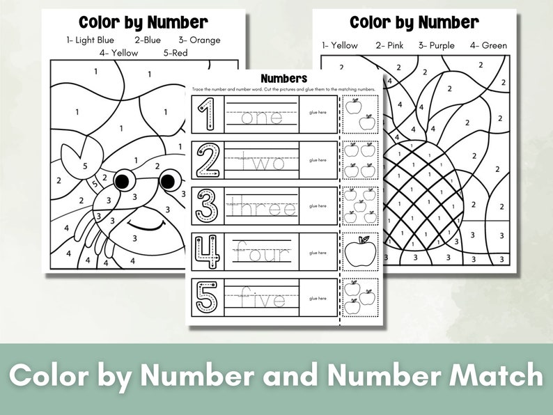 1-10, Number Tracing, Preschool Worksheet Printable, Handwriting ...