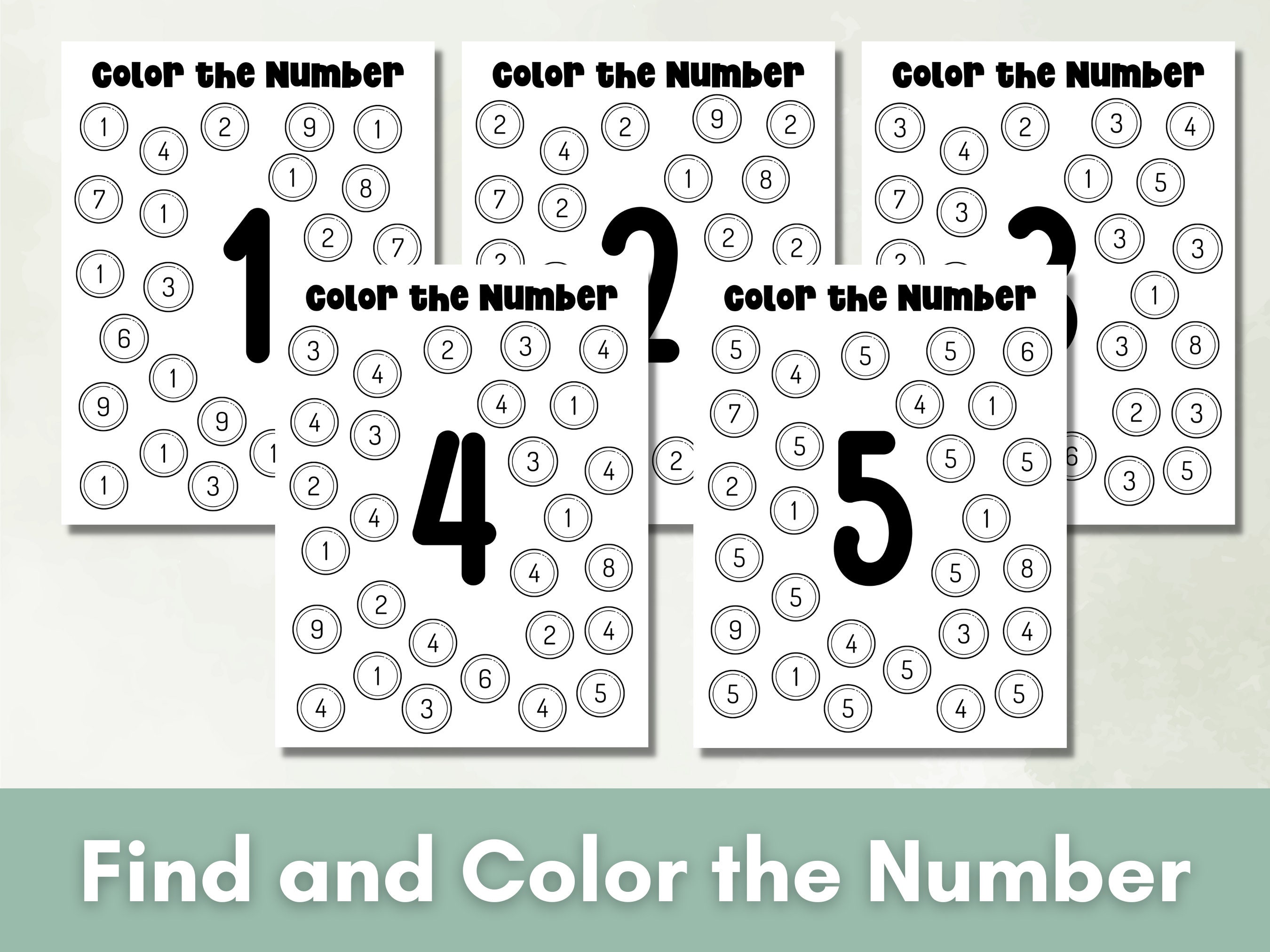 1-10, Number Tracing, Preschool Worksheet Printable, Handwriting ...