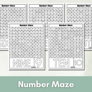 1-10, Number Tracing, Preschool Worksheet Printable, Handwriting ...