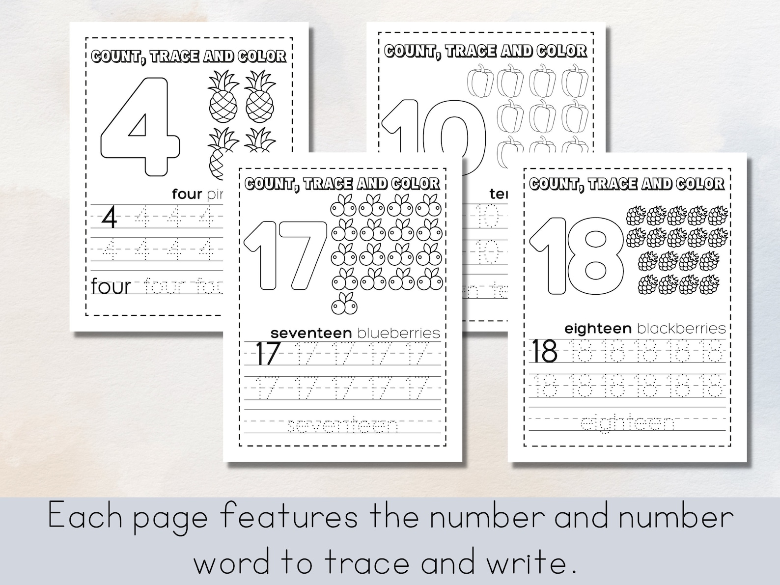 Count 1-20, Number Tracing, Number Recognition, 1-10, Preschool ...