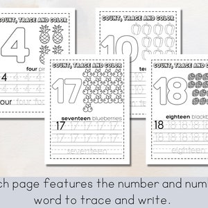 Count 1-20, Number Tracing, Number Recognition, 1-10, Preschool ...