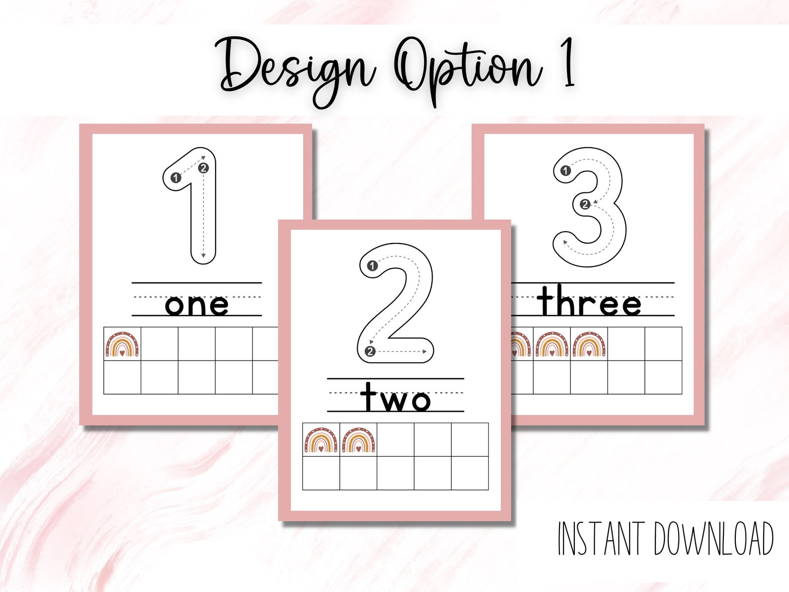 Boho Rainbow Number Posters, Ten Frames, Neutral Rainbow Classroom ...